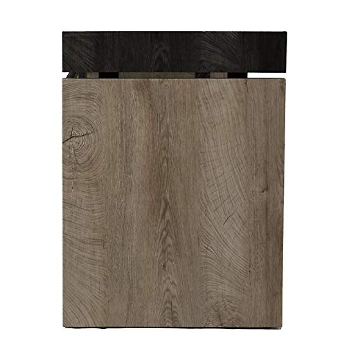 SEI Furniture Hapsford Desk, Standard, Black, Natural