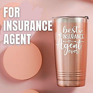 Onebttl Insurance Gifts for Women, Best Insurance Agent Ever, Stainless Steel Tumbler 20oz, Birthday Chiristmas Gifts for Women, Coworker, Boss