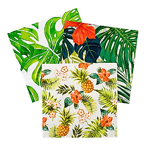Restaurantware White Paper Luncheon Napkin - Hawaiian Vacation - 13" x 13" - 20 count box