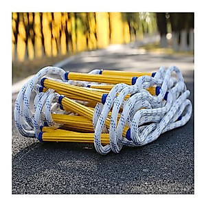 Fire Escape Rope Ladder - Safety Emergency Ladders, Soft Ladder with Hooks, for Home Climbing Fire Escape Reusable (Size : 5M)