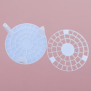 KaiLife Makeup & Artist Paint Brush Holder 49 Hole Plastic Desk Stand Holding Rack for Pens, Pencils, Eyeliner, Cosmetic Brushes Crate Storage Organizer White