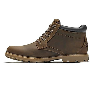 Rockport mens Rugged Bucks Waterproof chukka boots, Boston Tan, 9 US