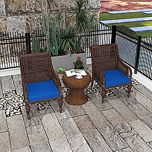 ROFIELTY Chair Cushions 24 inch for Indoor/Outdoor use, Patio Outdoor Seat Cushion, Comfortable Outdoor Furniture Patio Chair Cushion (Blue, 24x24x3)