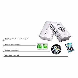 The Clutch Strap Cross-Body Adhesive Phone Carrying Strap with Brown Leather and Brass Hardware, 54-Inches