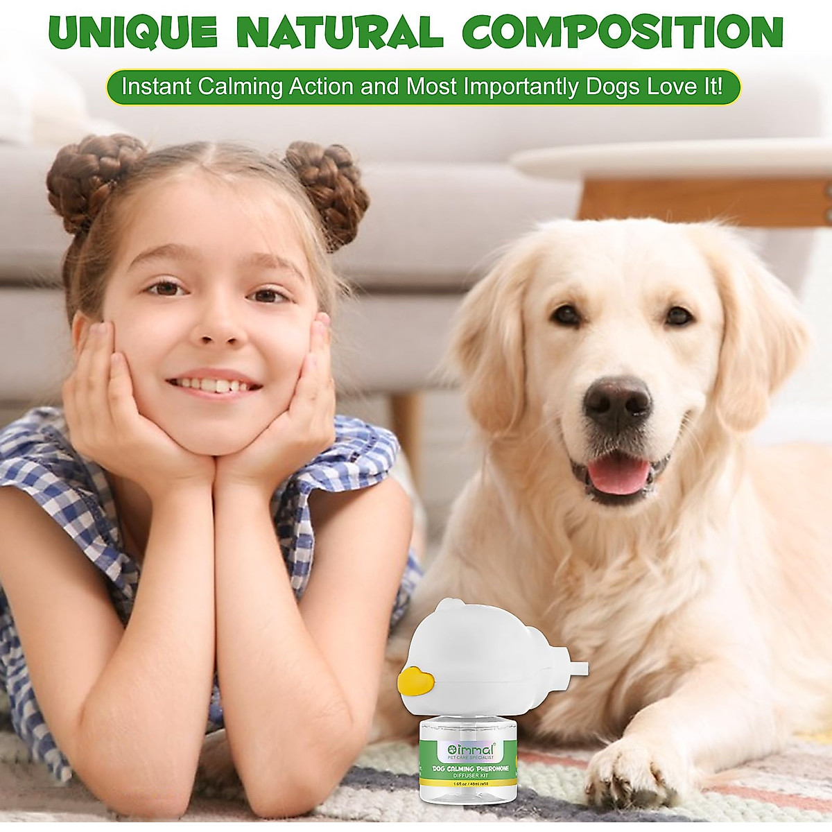 ALIVO Calming Diffuser for Dogs, Dog Calming Plug Diffuser - Dog Calming Pheromone Starter Kit Helps Ruduce Anxious, Anti-Stress & Comforts Dogs, Pet Supplies Relaxants & Anxiety Relief - 48ml