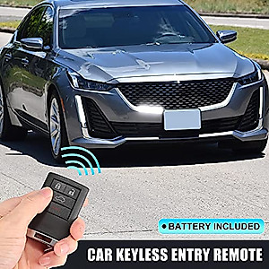 X AUTOHAUX Replacement Keyless Entry Remote Car Key Fob OUC6000066 315MHz for Cadillac STS 2008-2011 DTS 2008-2011 CTS 2008-2013 22889449 4 Key Button