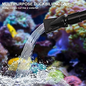 MiOYOOW 3PCS Aquarium Pump Duckbill Nozzle, 360° Adjustable Water Return Outlet Nozzle for Aquariums Fish Tanks