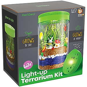 Light-Up Terrarium Kit for Kids - STEM Science Kits - Easter Gifts for Kids - Educational DIY Kids Toys for Boys & Girls - Crafts Projects Ideas for Ages 6 7 8-12 Year Old Age