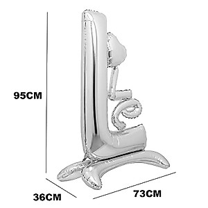 4D Giant Standing Love Letter Foil Balloon Anniversary Wedding Valentines Birthday Party Decoration Photo Props suppliers (Standing Love Silver)