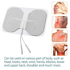 LotFancy TENS Unit Replacement Pads, 4PCS 4.3” x 6” Adhesive Electrode Pads for Electrotherapy, EMS Muscle Stimulation Machine, Butterfly Shape