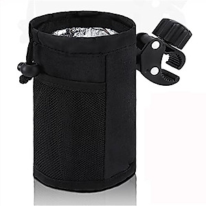 Accmor Universal Cup Holder with Phone Holder,Insulated Cooler Cup Holder for Stroller, Bike, Motorcycle,Wheelchair, Walker, ATV, Scooter, Marine Boat,Golf Cart,Black