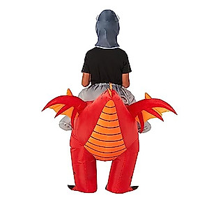 Morph Costumes - Inflatable Dragon Costumes For Kids - Red Dragon Costume for Kids - Dragon Rider Costume - Inflatable Costume for Kids
