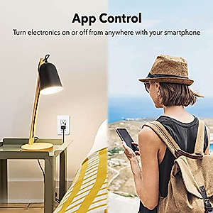 BN-LINK Electrical Outlet in-Wall Smart Wi-Fi Outlet with High Speed 2.1A USB Port - Compatible with Amazon Alexa and Google Assistant - Wireless and Voice Control