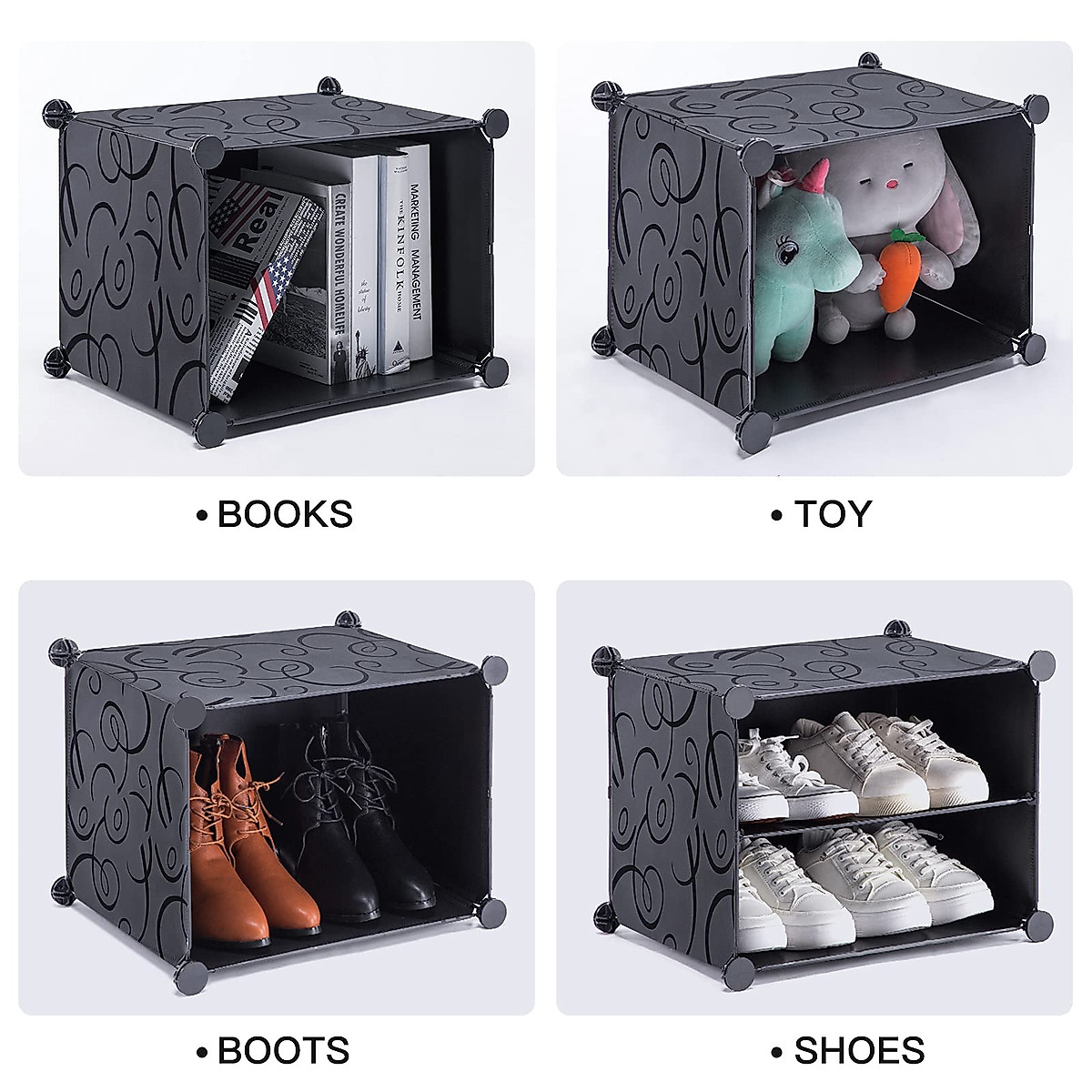 YOUDENOVA Shoe organizer Cabinet,24 Pair shoe rack organizer closet, DIY Narrow Standing Stackable Space Saver Shoe Cabinet with Doors