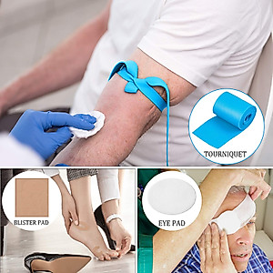 TIANBO FIRST Mini First Aid Kit, 107 Pieces Hard Shell Small Medical Pouch, Lightweight Emergency Survival Bag for Hiking Camping Backpacking Travel, Red