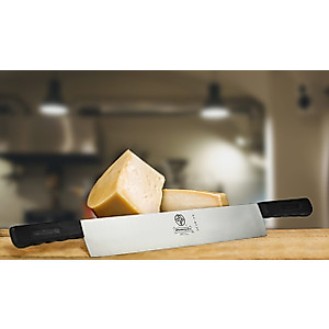 Mundial 16-inch High Carbon Stainless Steel Blade Cheese Slicer with 2 Black Handles (24-inch total)