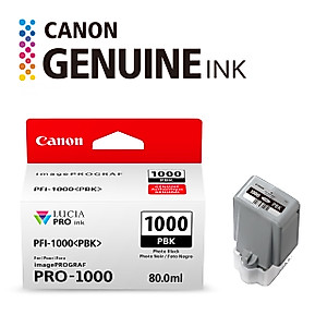 Canon 0546C002 CanonInk Lucia PRO PFI-1000 Photo Black Individual Ink Tank