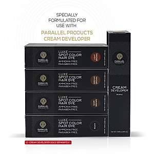 Parallel Products - Luxe Color (Dark Brown) - Cream Hair Dye - 25mL - Tint for Professional Spot Coloring - Covers Grey Hair - Root Touch-Up
