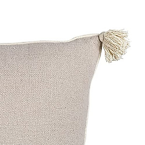 Foreside Home & Garden Taupe 30X30 Hand Woven Filled Oversized Pillow
