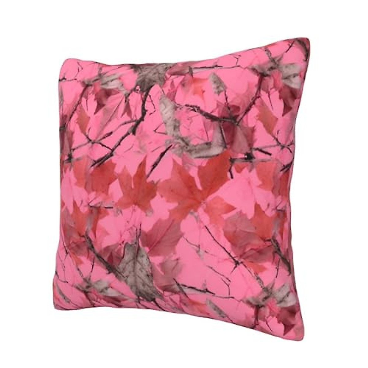 RLDOBOFE Pink Leaves Camo Printed Pillow Covers Soft Throw Pillow Covers Cushion Pillow Covers Square Pillowcases Decorative Cushion Case for Sofa Couch