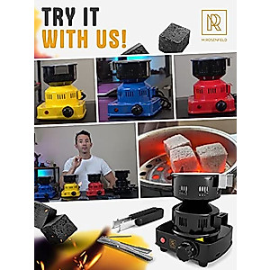 Multipurpose Electric Charcoal Starter - Electric Charcoal Burner ETL Approved Electric Stove - Coconut Charcoal Lighters with Tongs - 450W Hot Plate Electric with 304 Stainless Steel Coiled Burner