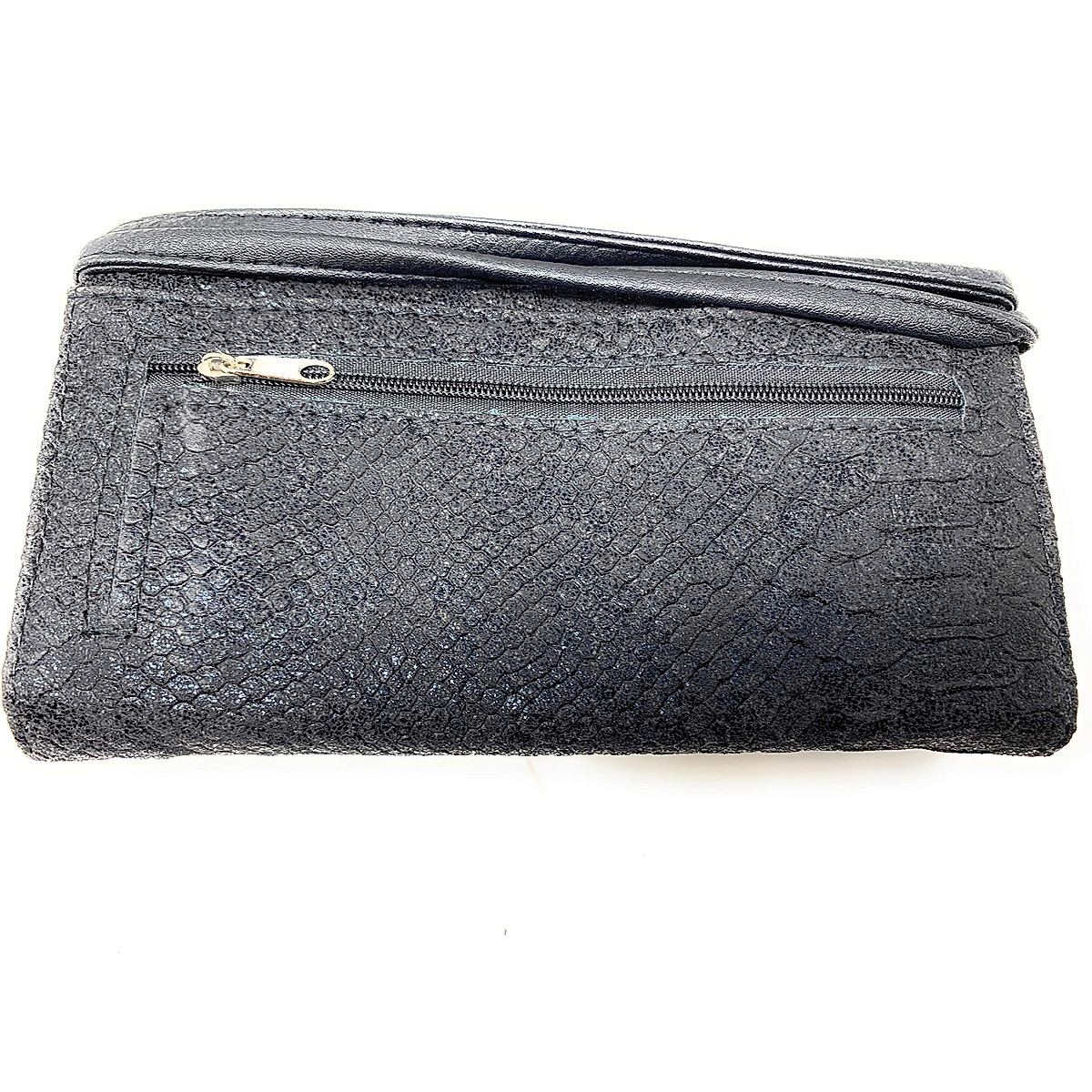 Texas West Women's Skull Chain Concealed Carry Handbag Purse Shoulder Bag/Crossbody Bag/Walllet (Black Set)