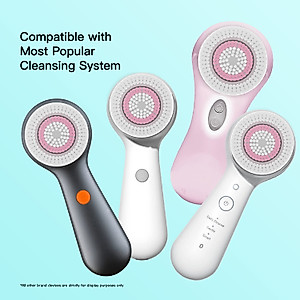 Brushmo Brush Head Replacements Compatible with Clarisonic Mia 1, Mia 2, Mia Fit, Alpha Fit, Smart Profile Uplift and Alpha Fit, Radiance Facial 4 Pack (Radiance)