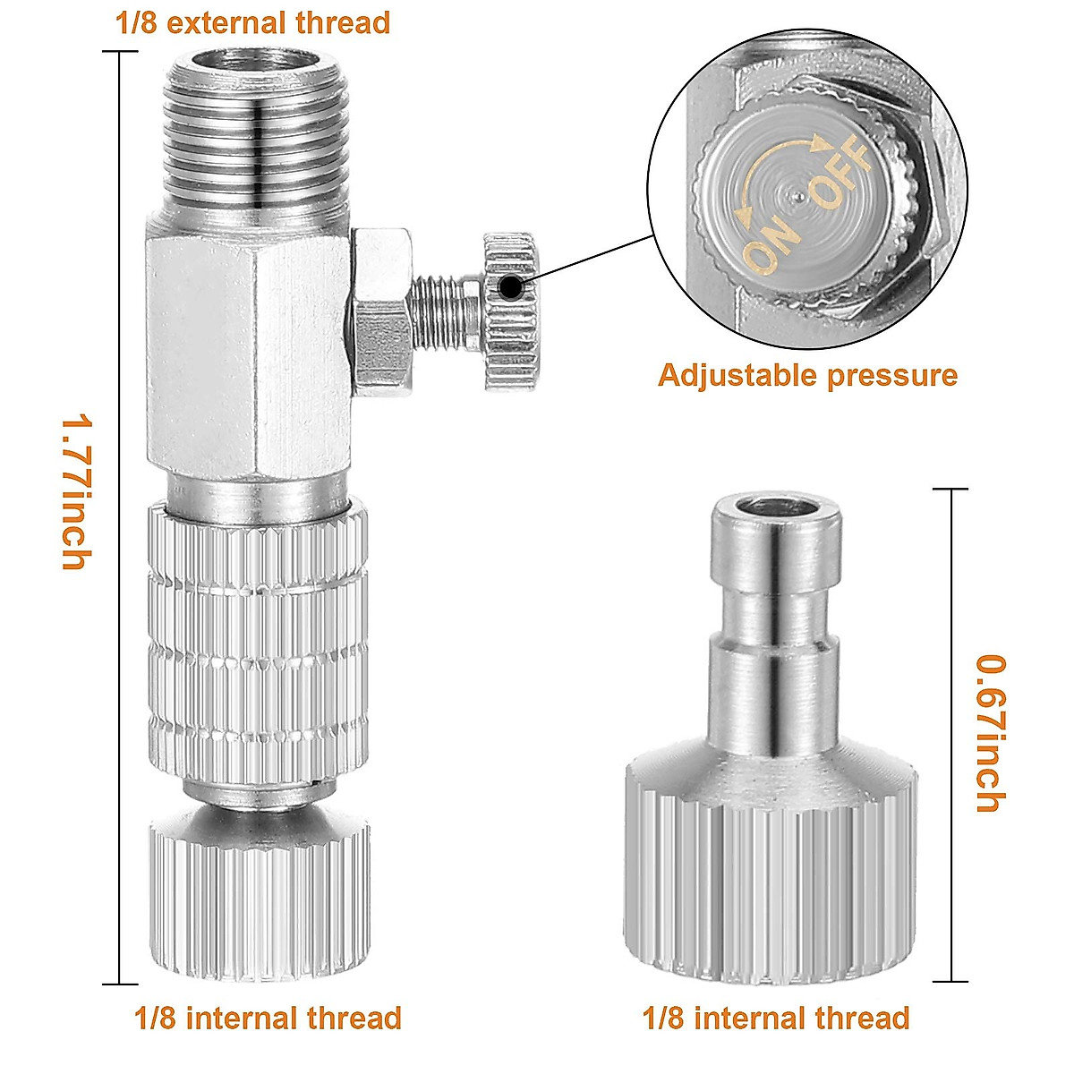 13 Pieces Airbrush Adapter Set, Including Airbrush Adapter Kit Quick Release Disconnect Fitting Connector Set for Air Compressor and Hose