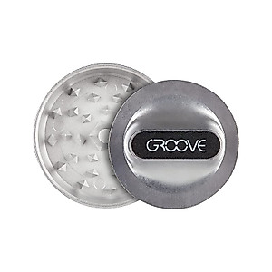 Groove PIVOT: Premium 2-Piece Aluminum Herb Grinder with Innovative Ergonomic Knob Grip - Portable Spice Grinder Hand Held for Precise Shredding