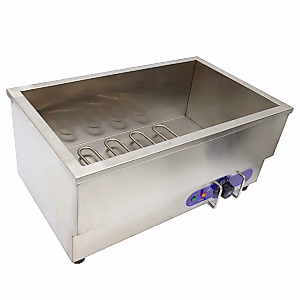 110V 5-Pan Commercial Food Warmer, 304 Stainless Steel Bain Marie Buffet Food Warmer, 1500W Electric Steam Table, 6inch Deep Adjustable Temp, for Restaurants, Catering and Parties