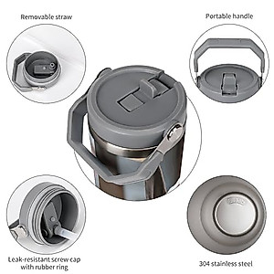 30oz Stainless Steel Insulated Tumbler with Flip Lid & Straw, Leakproof Travel Mug for Car, French Bulldog Wearing Sunglasses Double Wall Vacuum Thermal Coffee Cup with Handle, Spill-Proof Design for