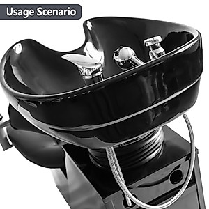 Fancemot Salon Faucet Parts, Barbershop Shampoo Bowl Faucet, Shampoo Bowl Hose, Shampoo Sprayer, Shampoo Sink Vacuum Breaker, Shampoo Bowls Sink Parts