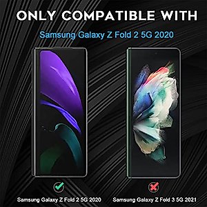 (2 Sets 4 Packs) Orzero Compatible for Samsung Galaxy Z Fold 2 5G (Not for Z Fold 3), 2 Pack Soft TPU Front Screen Protector and 2 Pack Inside Screen Protector (Not Glass), High Definition Bubble-Free (Lifetime Replacement)