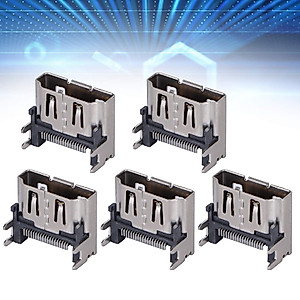 5 Pcs Game Console Socket,Game Console Socket Port Interface Connector Replacement,for PS4 Slim/PRO,Mini Port Socket, in Use