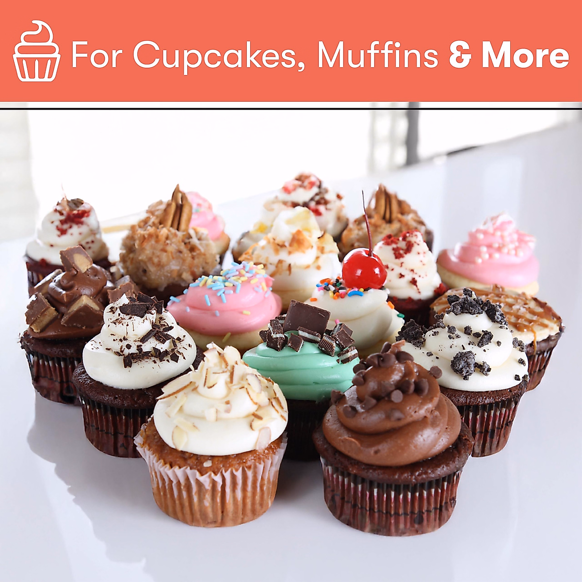 Cooking Light Heavy Duty Nonstick Bakeware Carbon Steel Mini Muffin Pan with Quick Release Coating, Manufactured without PFOA, Dishwasher Safe, Oven Safe, 24-Cup, Gray