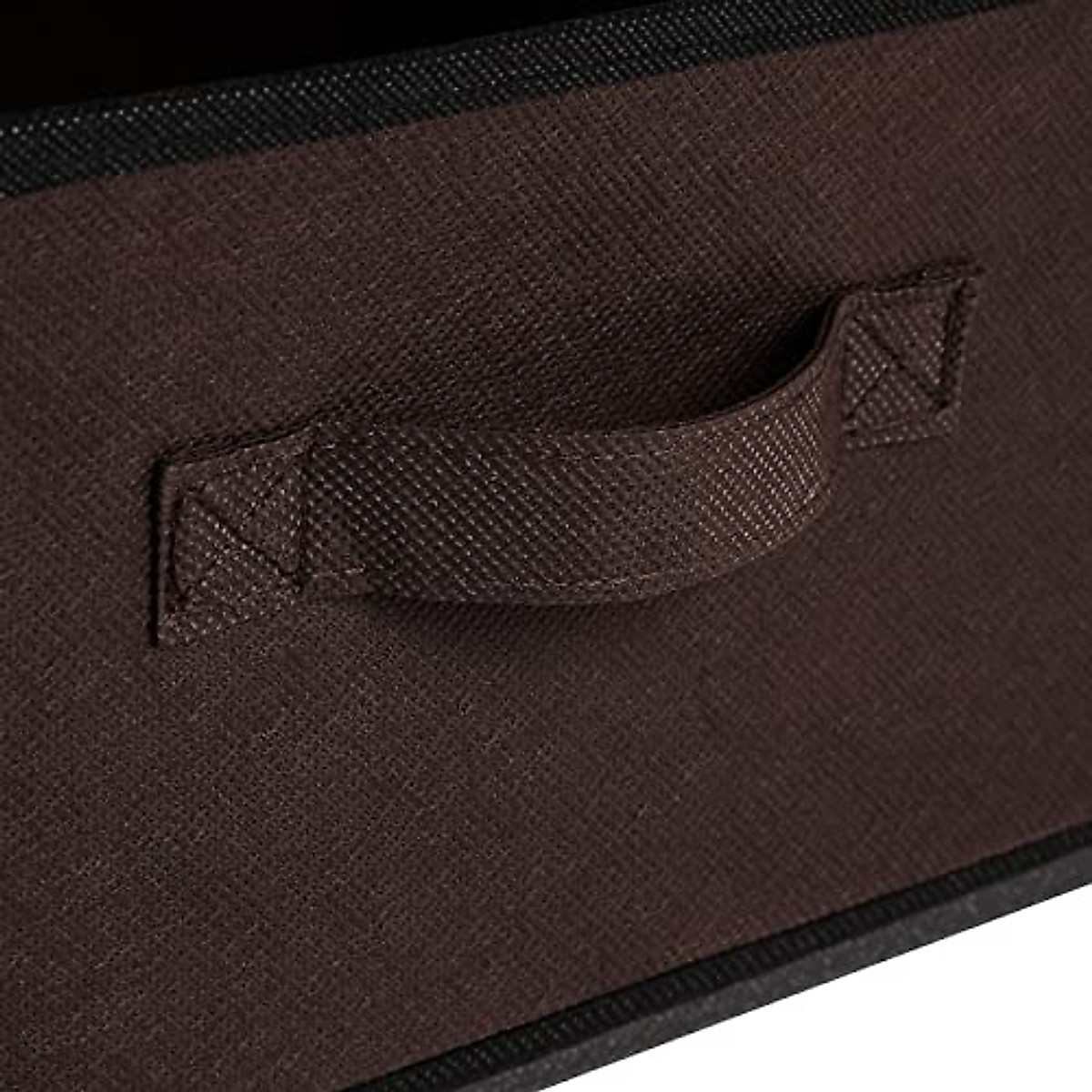 4-Tier Drawer Dresser for Bedroom, Clothes Organizer, Fabric Storage Tower for Clothing, Linens, Closet, Easy Assembly, Durable Materials (Dark Brown, Tall, 16.5x13.2x33.4 in)
