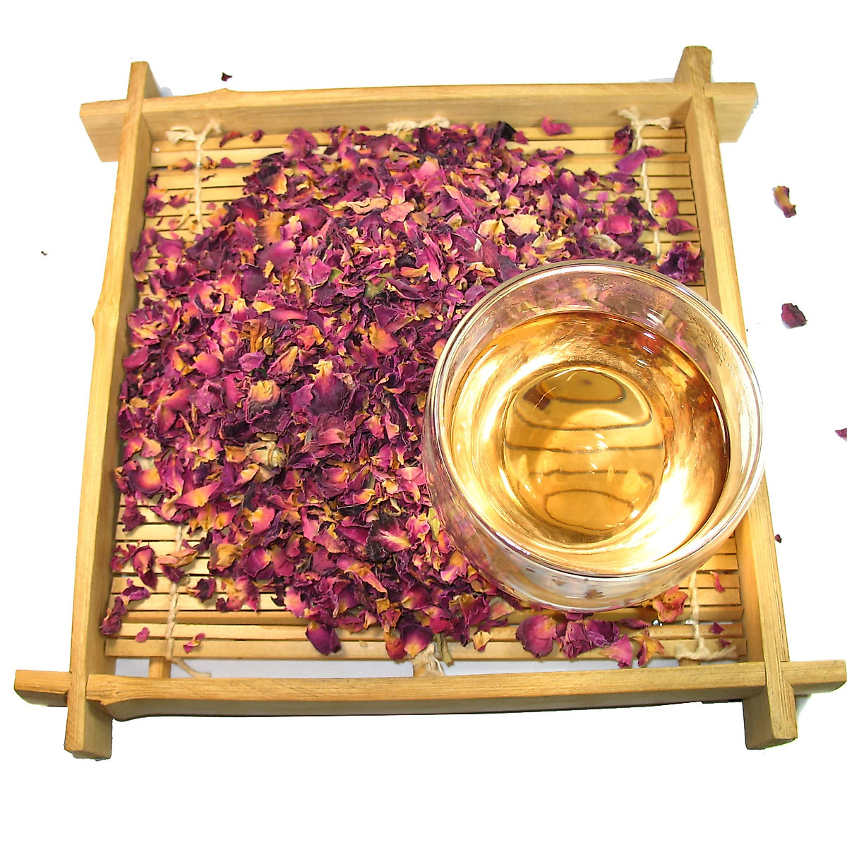 Organic Rose Flower Rose Petals Tea caffeine free herbal tea (Organic Rose Flower 4 OZ)
