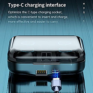 OCUhome True Wireless Earbuds, Bluetooth Headphones, 4Pcs M22 Earphone Bluetooth 5.1 Noise Reduction Mini Wireless Earpieces for Phone Black