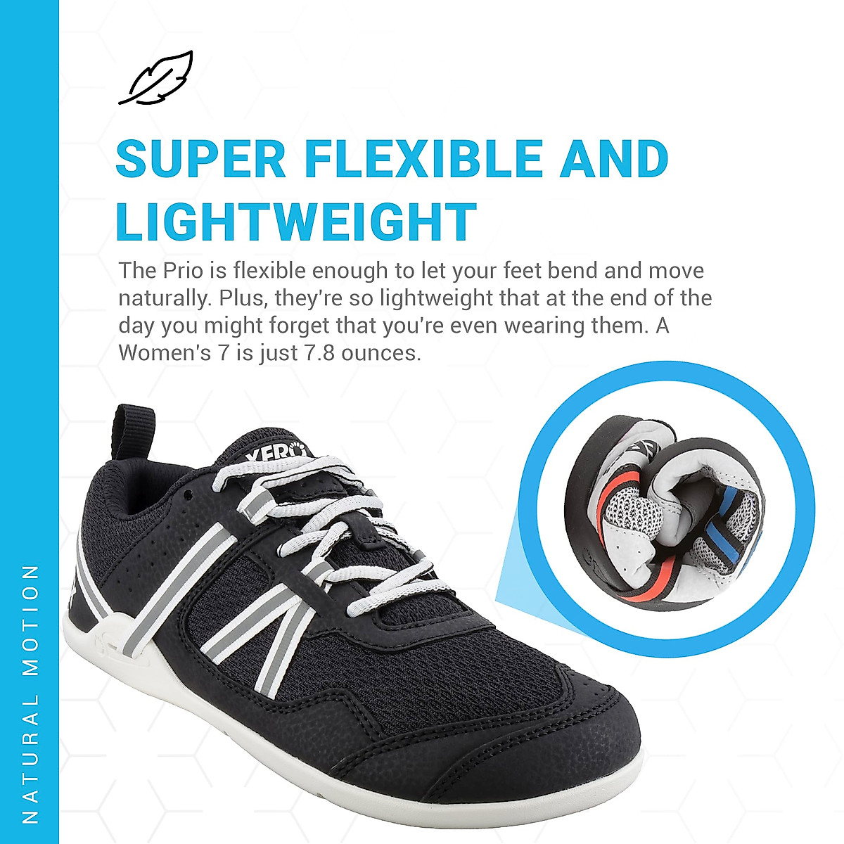 Xero Shoes Women’s Prio Orignal Barefoot Cross Trainer | Lightweight, Zero Drop Sole | Running Shoes for Women Black/White