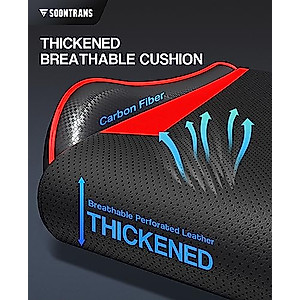 Soontrans Red Gaming Chairs with Footrest,Racing Gaming Chair,Computer Gamer Chair,Ergonomic Game Chair with Adjustable Headrest and Lumbar Support