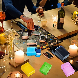 Deekin 18 Packs Deck Cards Box Trading Card Storage Box Playing Card Case Card Carrying Case for Family Party Games Supplies (Bright Color,4 x 2.8 x 2 Inch)