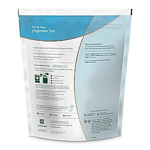 Grab Green Bleach Alternative Pods, 60 Count, Chlorine Free, Fragrance Free, Plant and Mineral Based, Laundry Booster to Brighten Whites, Removes Stains, Neutralizes Odors