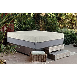 STEECA Waterproof Hot Tub Cover Outdoor Square SPA Hard Cover Protector 76 x 76 x 20H inch