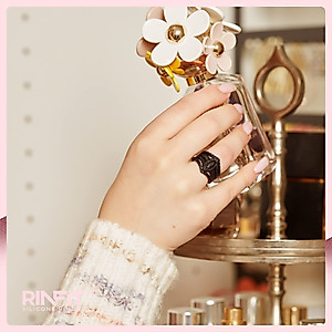 Rinfit Silicone Rings for Women - Engagement or Promise Ring & Stackable Set - Womens Rubber Wedding Rings & Silicone Wedding Bands - Patented Design - Black - Size 6