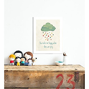 Kid's Wall Art "When Skies are Grey" 11x14 Print for Boys, Girls or Baby's Room, Nature Themed Nursery Decor, Gender Neutral