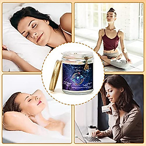 Zodiac Candles - Pisces Candle, Astrology Gifts for Women, Crystal Candles Gifts,Zodiac Gifts,February-March Birthday Gifts, Pisces Gifts,Horoscope Scented Candles with Crystals Inside-7oz…