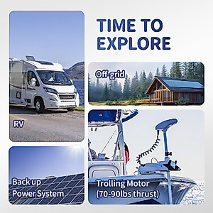 Timeusb 24V 100Ah LiFePO4 Battery, 2.56kWh Lithium Battery, Built-in 100A BMS, 10-Year Lifetime with Grade A LiFePO4 Cells, Perfect for RV, Camper, Home Energy Storage, Van, Off-Grid, etc