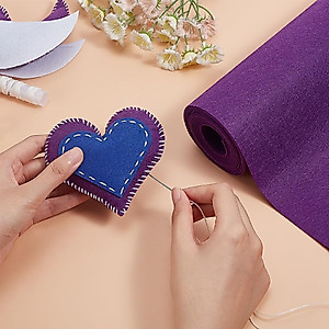 BENECREAT 10FT 15.74 Inch Wide Dark Orchid Felt Roll, 1mm Thick Fabric Sheets Soft Woven Nonwoven Fabric Sheets for Crafts, Patchwork Sewing, Costumes