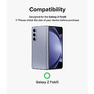 Ringke Camera Lens Frame Glass Compatible with Samsung Galaxy Z Fold 5 Camera Lens Protector, Tempered Glass Covers and Aluminum Alloy Frames - Black