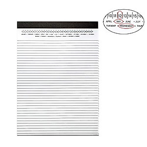 Mymazn Legal Pads 8.5 x 11 with Date on Top, Narrow Ruled, White Note Pads College Ruled Writing Tablets for Office, School, 50 Sheets, 3 Pack